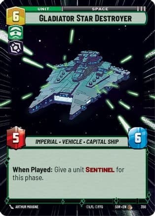 Gladiator Star Destroyer (Hyperspace) (350) [Spark of Rebellion] Foil ...