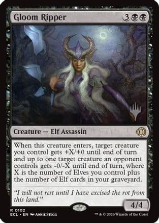 Gloom Ripper | Foil (102) [Promo Pack: Lorwyn Eclipsed] – Goblin Games NZ
